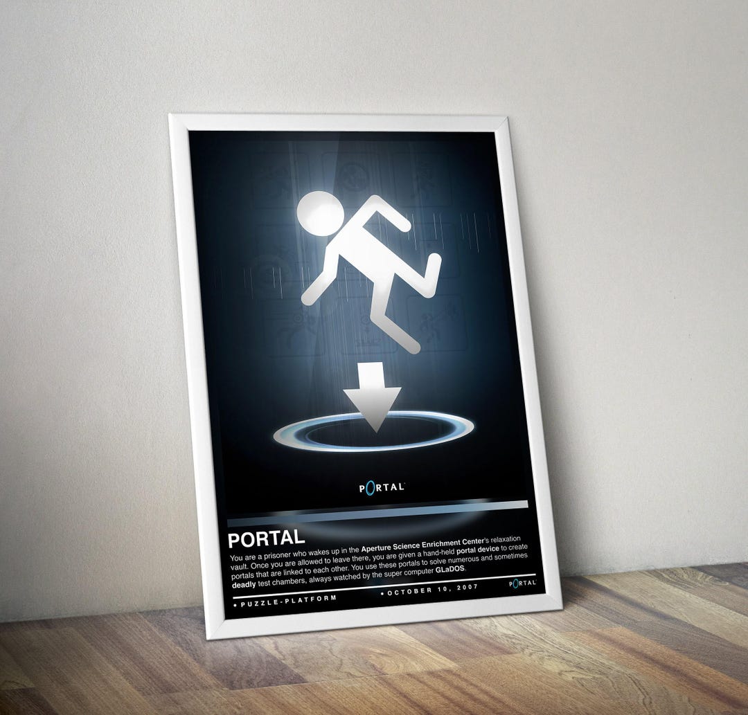 Portal Poster Print Gaming Cover Gaming Poster 4 Colors Gaming Decor ...