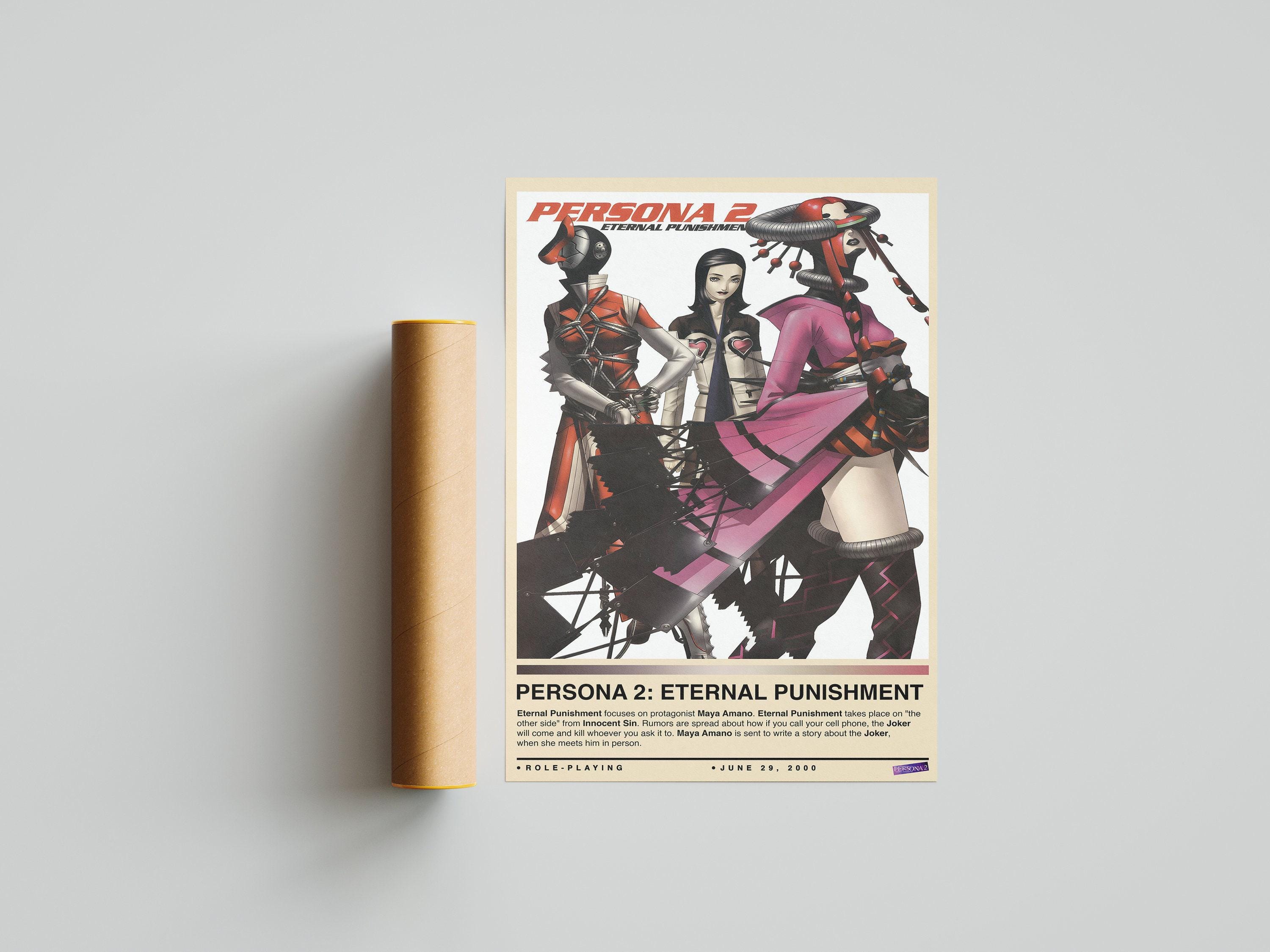 Persona 2 Eternal Punishment Poster Gaming Poster 4 Colors Gaming Decor ...