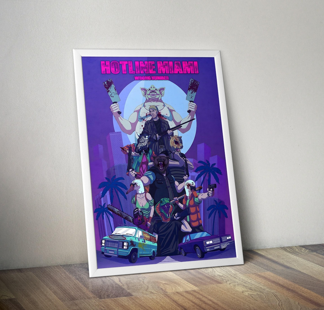 Hotline Miami Poster Gaming Poster Hotline Miami Prints Video Game ...