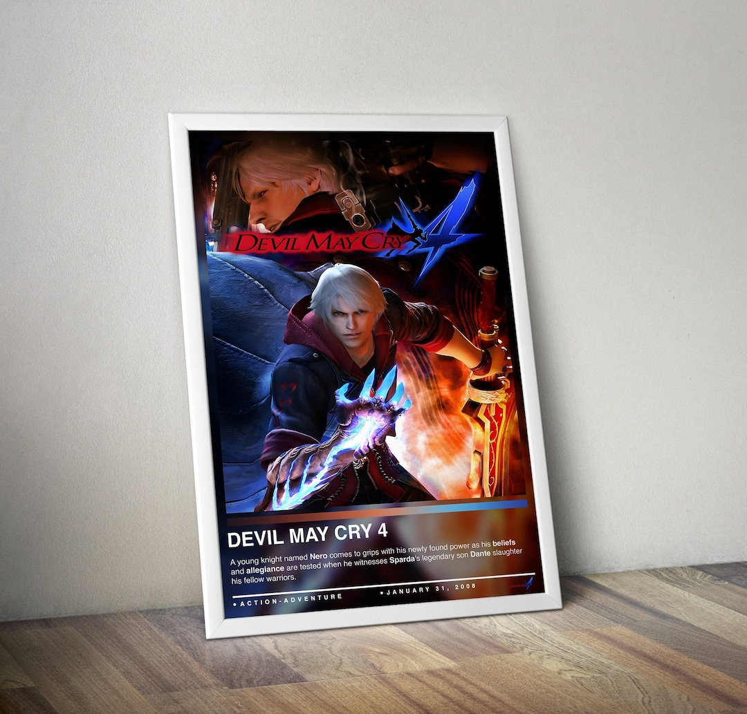 Devil May Cry 4 Poster Print Devil May Cry Cover Gaming Poster, 4 ...