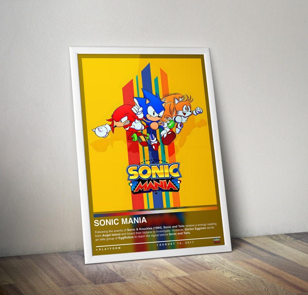 Sonic Mania Poster Print Sonic Cover Gaming Posters 4 Colors Gaming ...