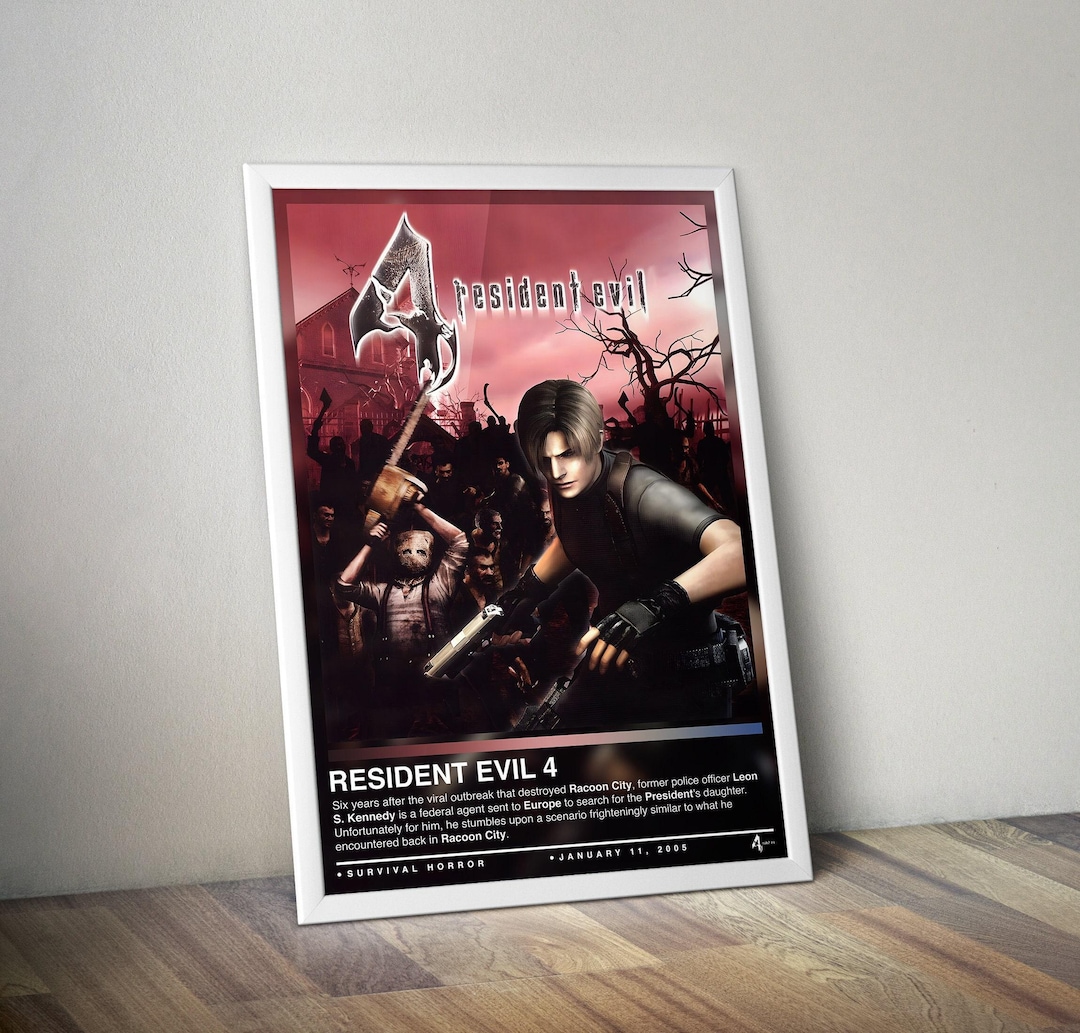 Resident Evil 4 Poster Resident Evil Print Gaming Poster 4 Colors ...