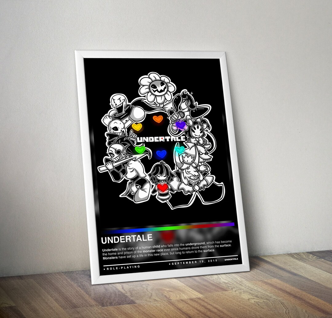 Undertale Poster Print Undertale Cover Gaming Posters 4 Colors Gaming ...