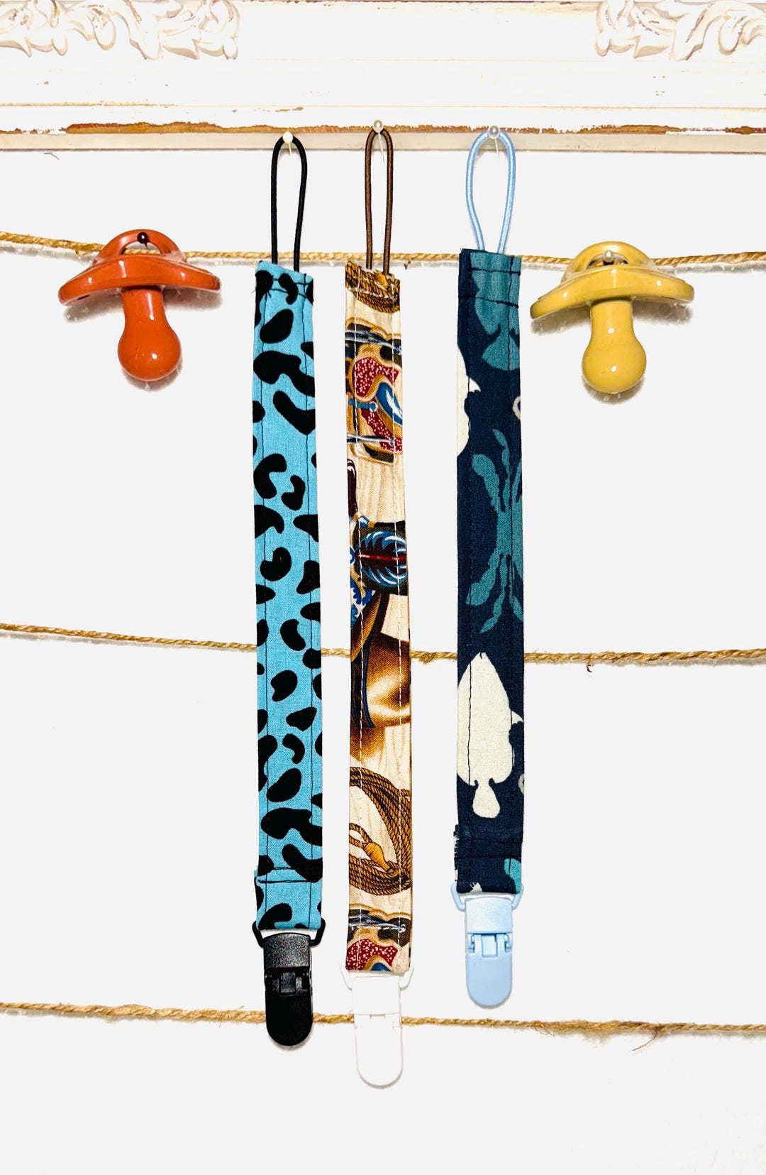 Handmade Animal Print Pacifier Clip – Cotton Baby Shower Gift - Etsy