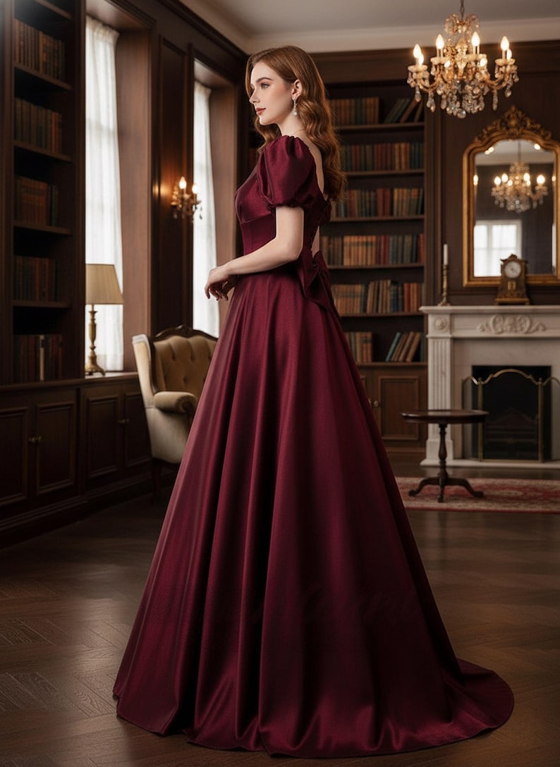 Elegant Red Stain Prom Dress,wedding Prom Dress,bridal Party Dresses ...