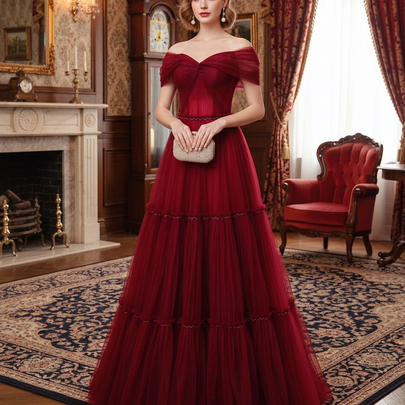 Red Corset Formal Dress - Etsy