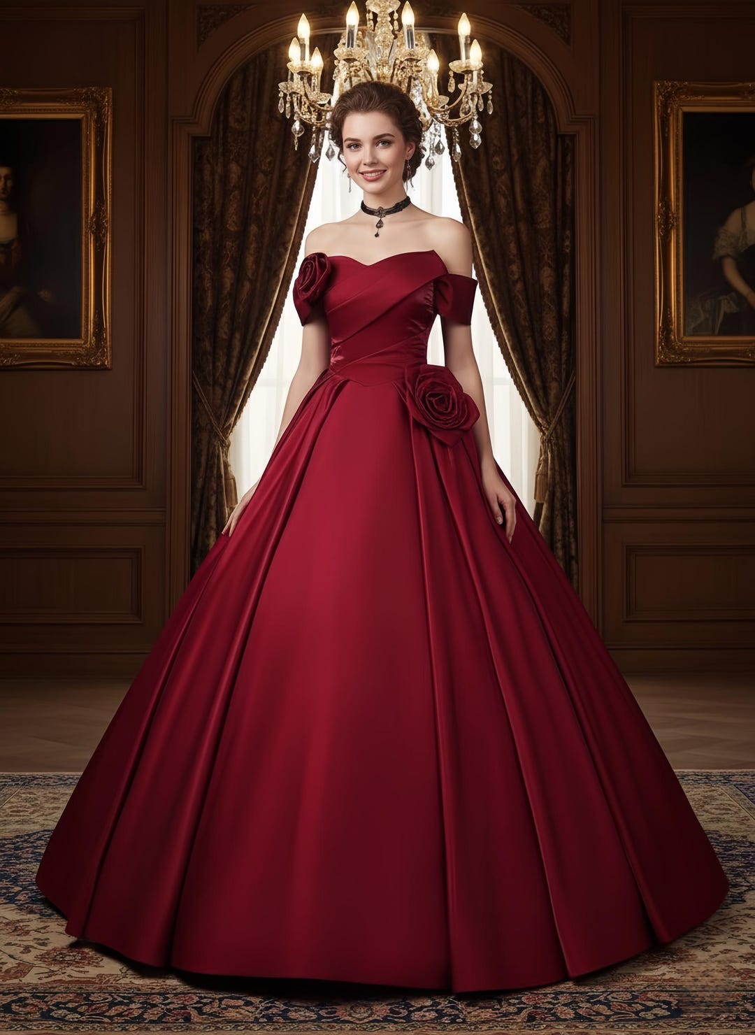 Luxury Red Stain Prom Dress for Wedding,gift for Bride,bridesmaid Dress ...
