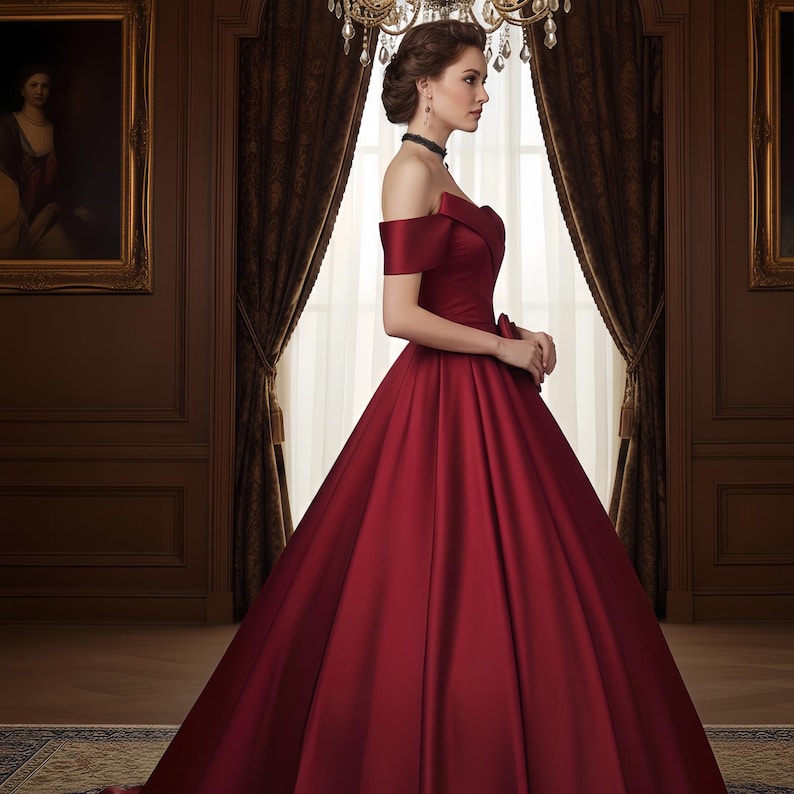 Luxury Red Stain Prom Dress for Wedding,gift for Bride,bridesmaid Dress ...