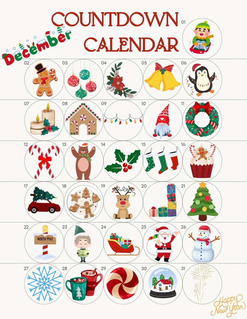 Celebrate December Countdown to the End of the Year - Etsy