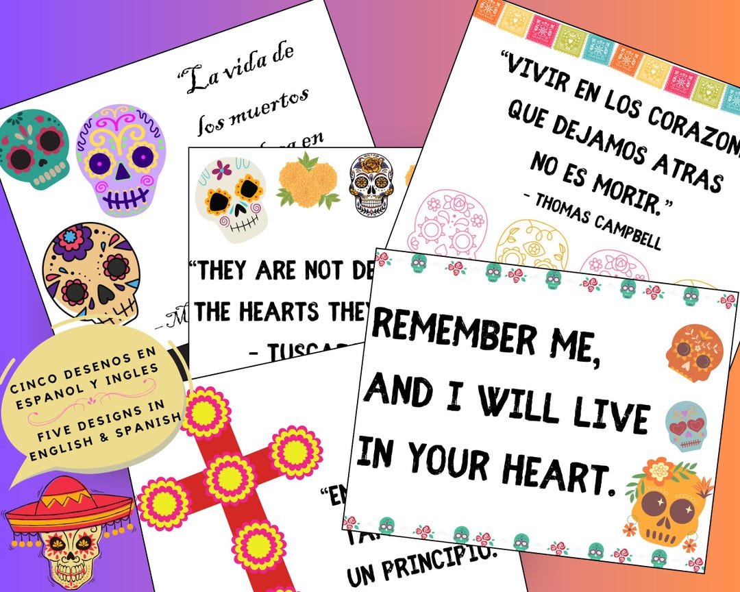 Festive Day of the Dead Dios De Los Muertos Printable Decor for Casa Y ...