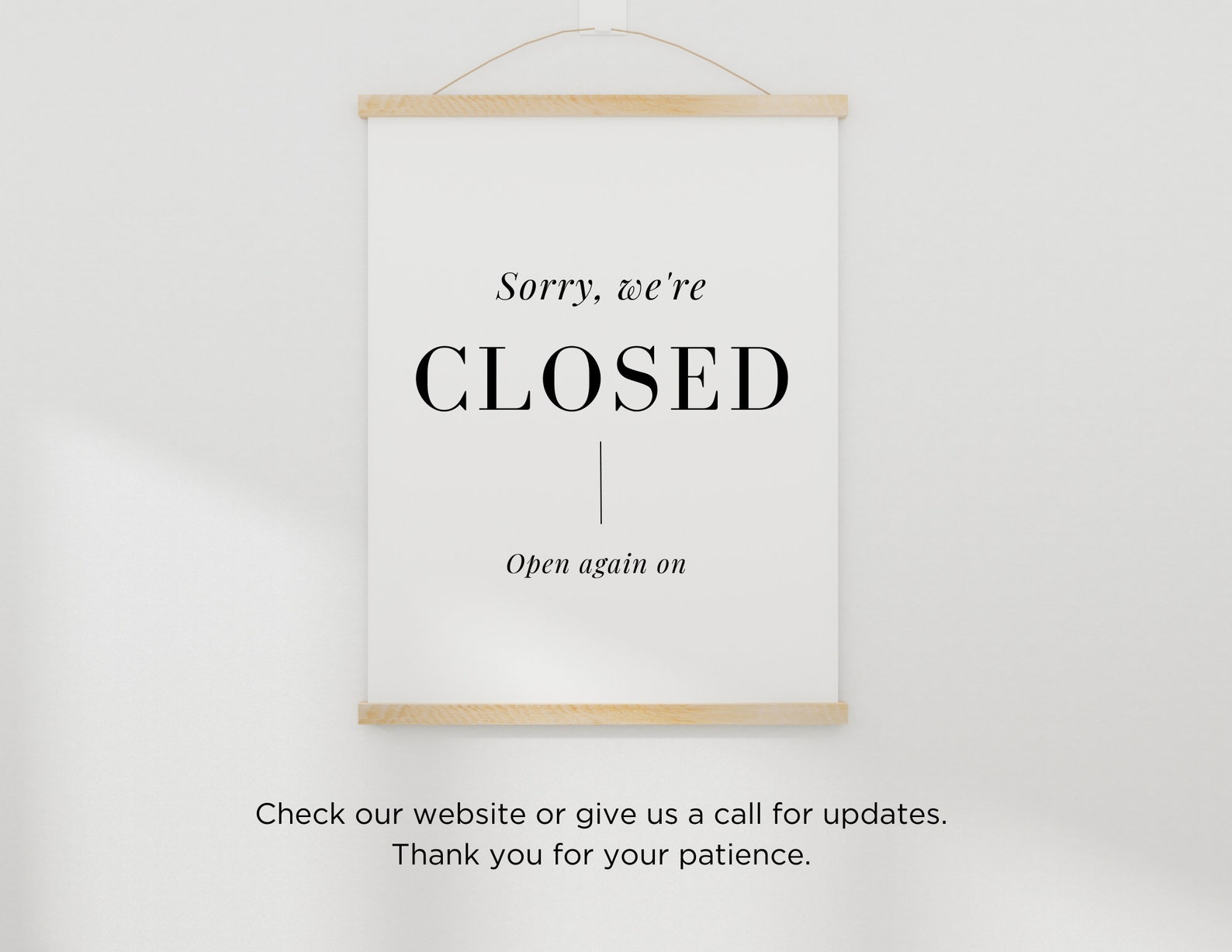 Quick Signs for Businesses: Open, Closed, Out of Order, Thank You for ...