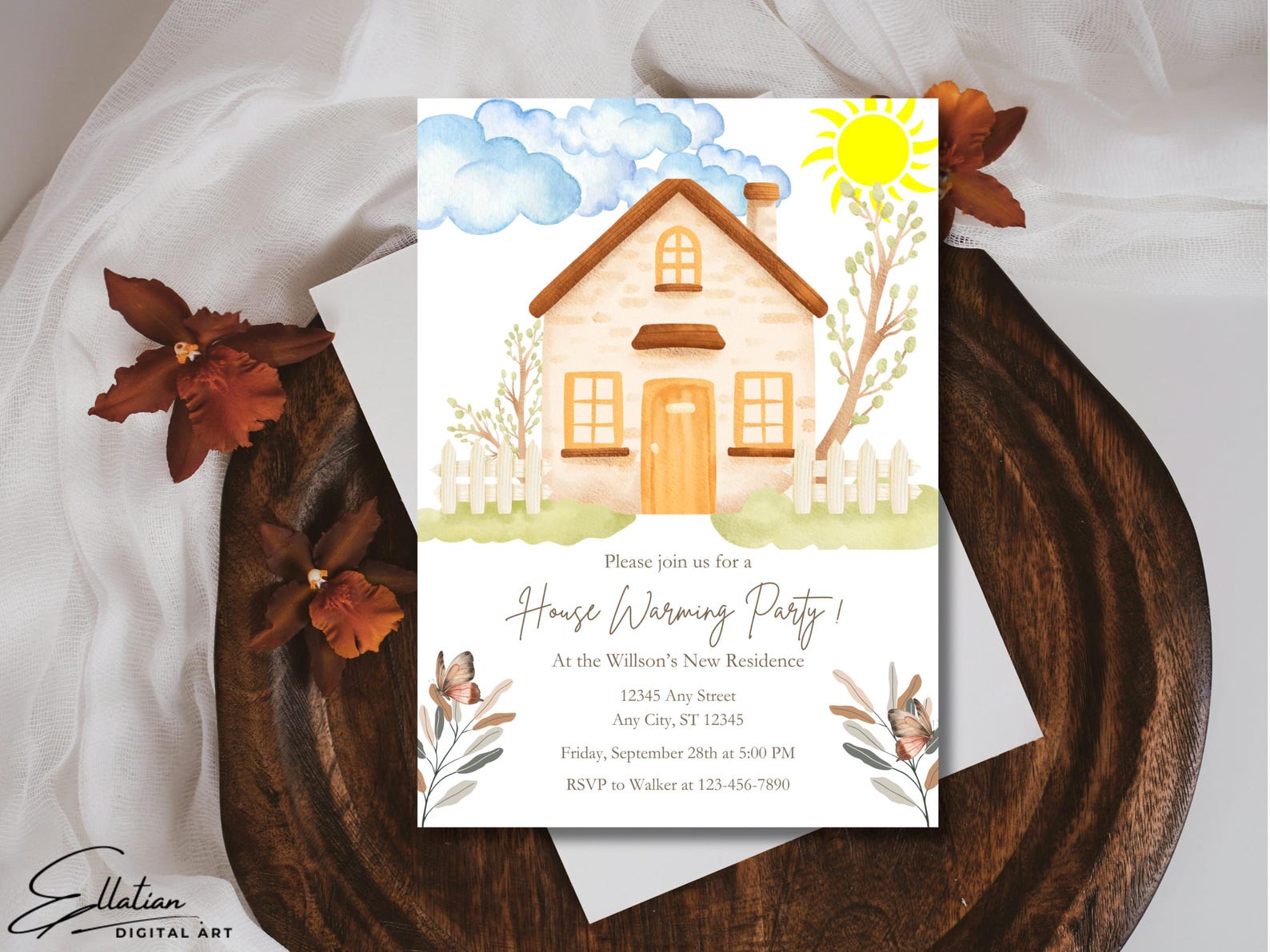 House Warming Invitation, House Warming Party Invite, Easily Editable ...