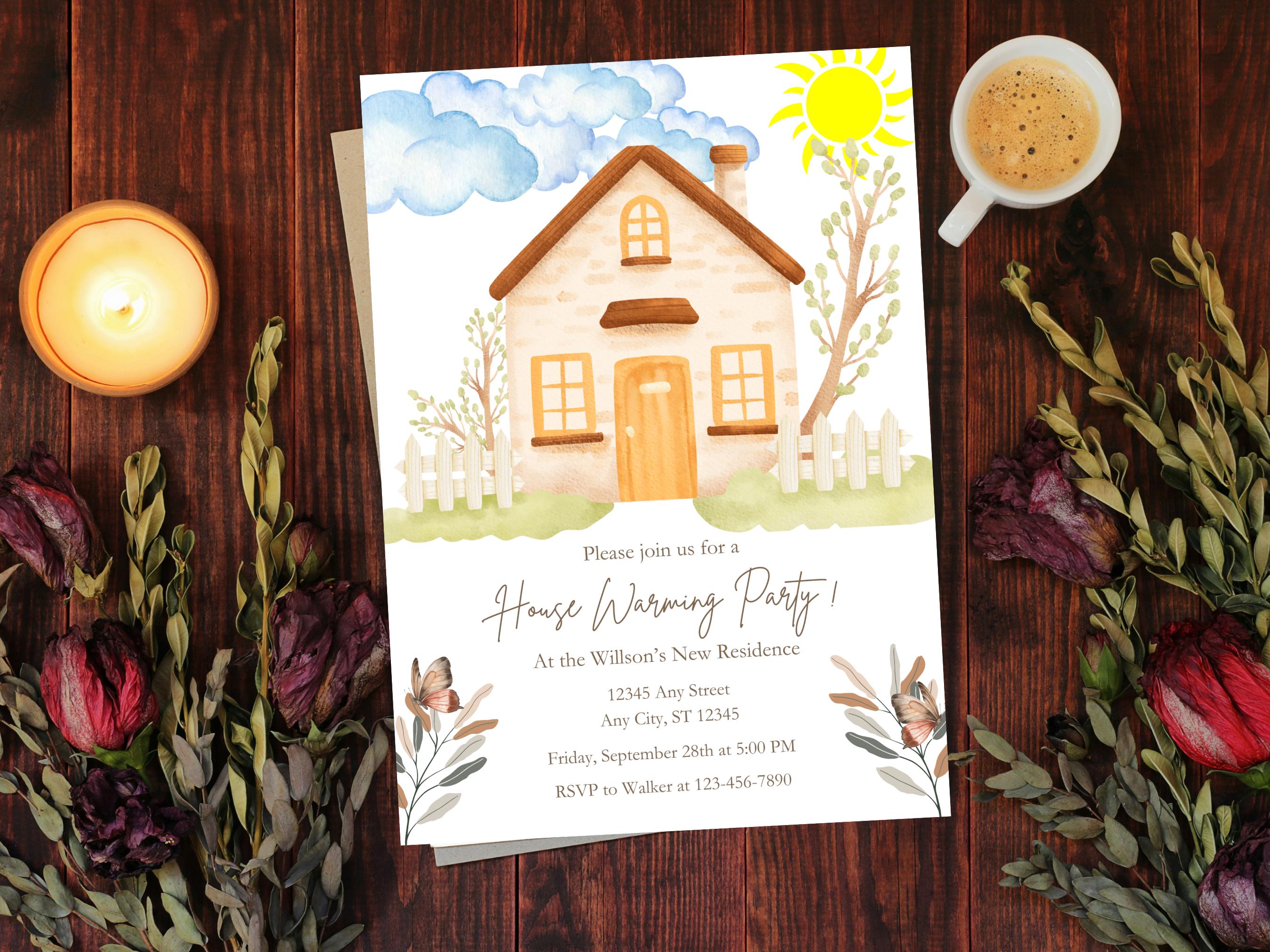 House Warming Invitation, House Warming Party Invite, Easily Editable ...