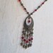 Victorian Style Brass Red Pendant Necklace With Austrian Crystal for ...