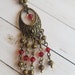 Victorian Style Brass Red Pendant Necklace With Austrian Crystal for ...