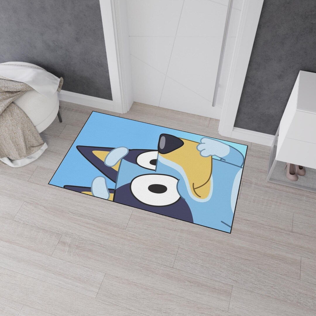 Bluey Area Rugs for Kids, Custom Bluey Playmat Rugs Floor Mat, Bluey ...