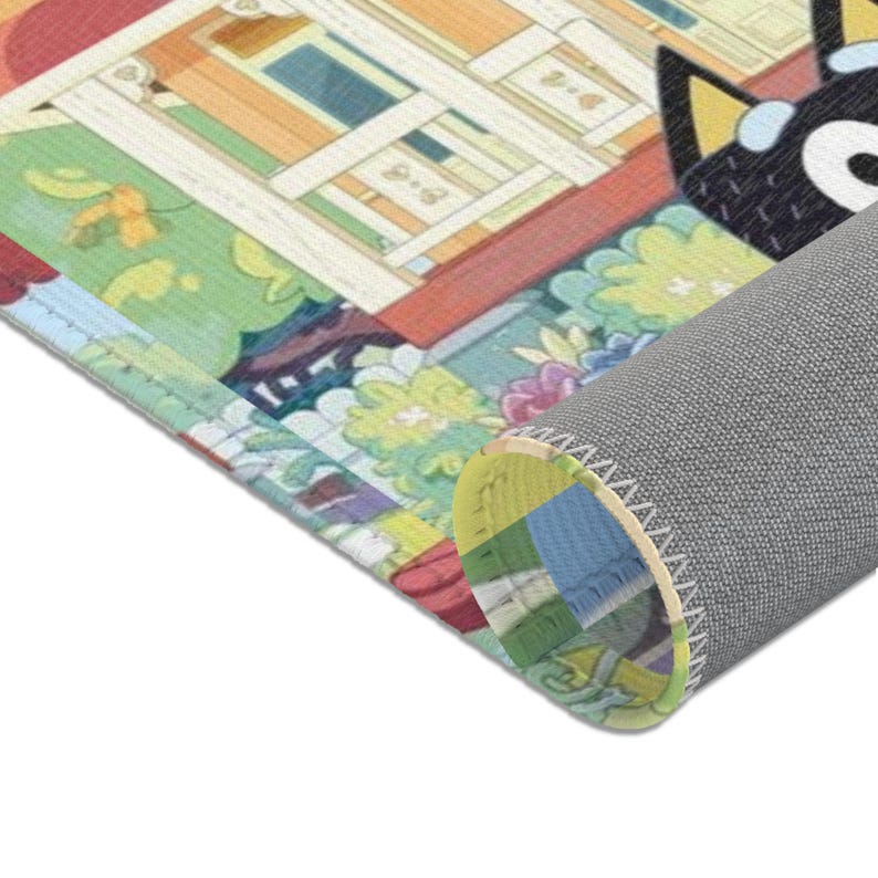 Custom Bluey Area Rugs Bluey Patterns Perfect Gift for Baby Bluey ...