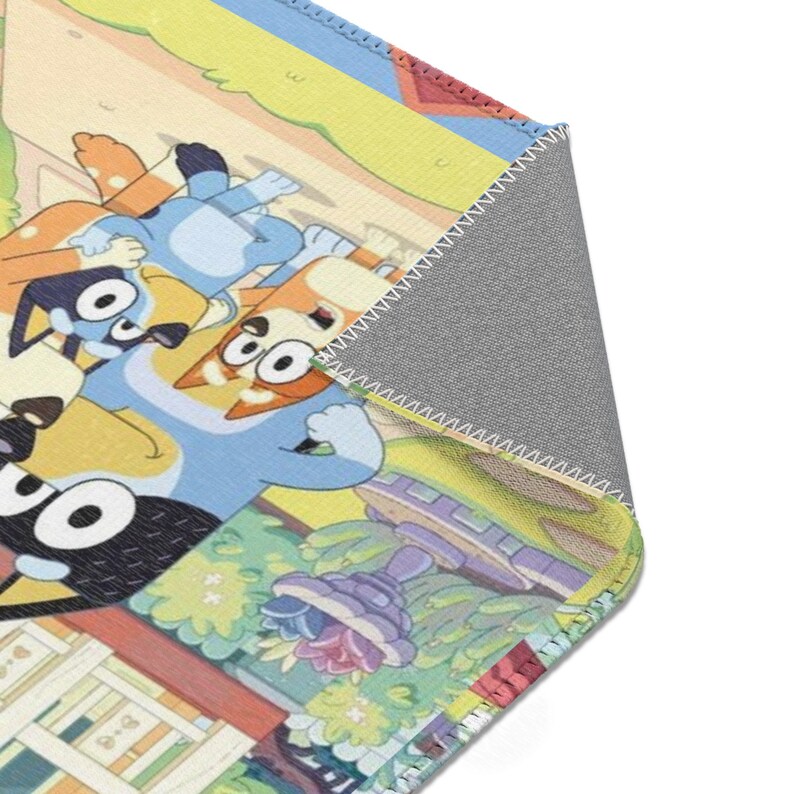 Custom Bluey Area Rugs Bluey Patterns Perfect Gift for Baby Bluey ...