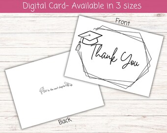 Personalized Graduation Thank You Card: Set of 10 - Etsy