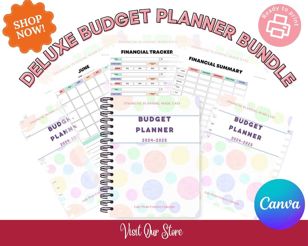 Minimalist Deluxe Budget Planner, Simple Finance Tracker, Personal ...