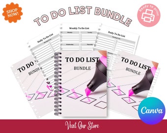 Printable to Do List Planner Bundle - Etsy