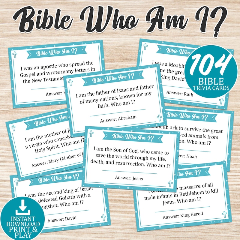 Guess Bible Who Am I - Etsy
