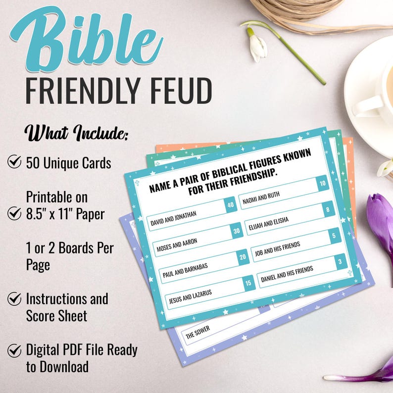 Bible Family Feud Game | Bible Feud Quiz | Kid-friendly Christian ...