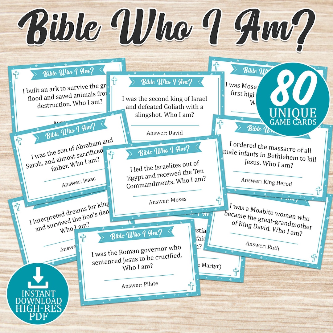 Who Am I? Bible Game - Fun Printable Christian Board Game for Youth ...