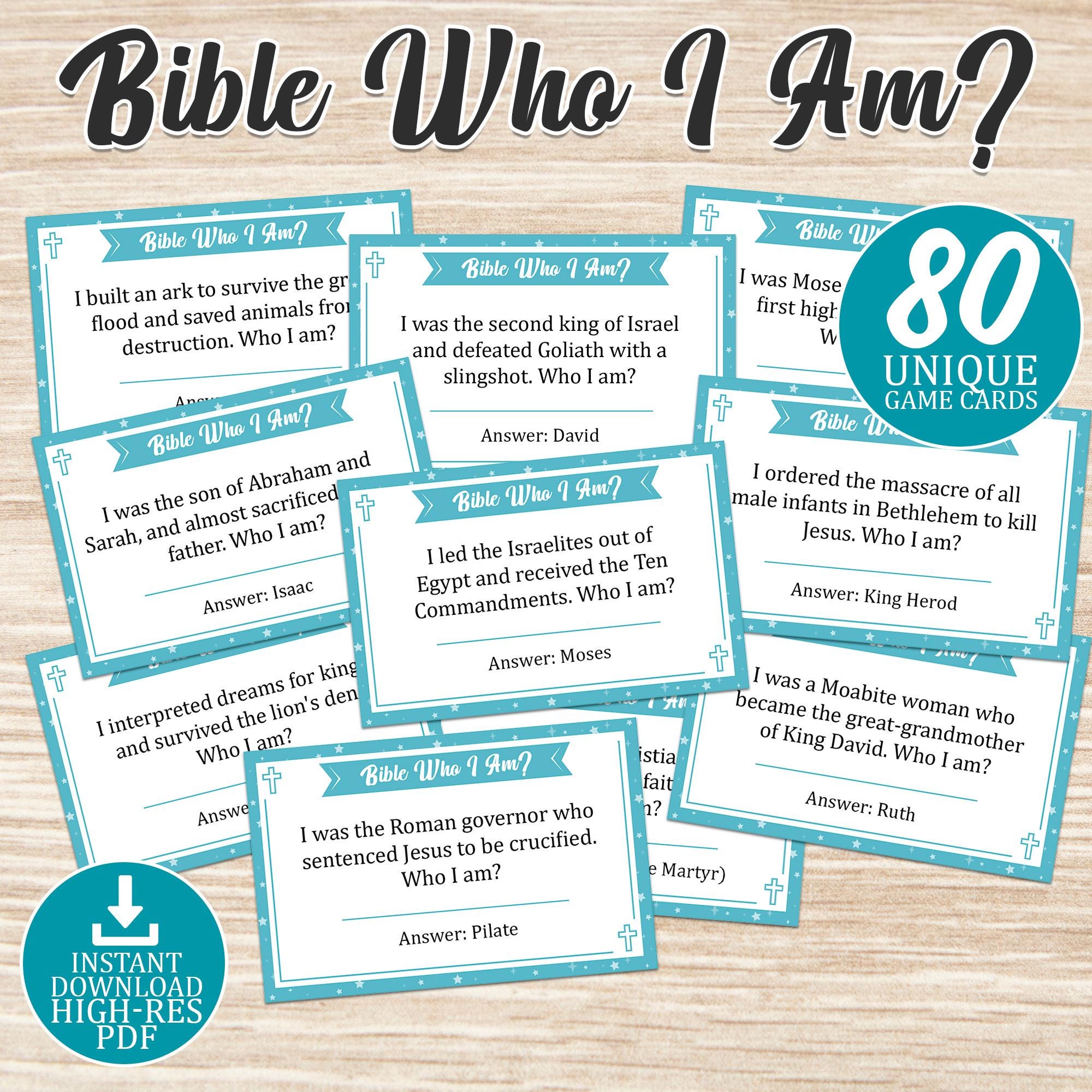 Who Am I? Bible Game - Fun Printable Christian Board Game for Youth ...