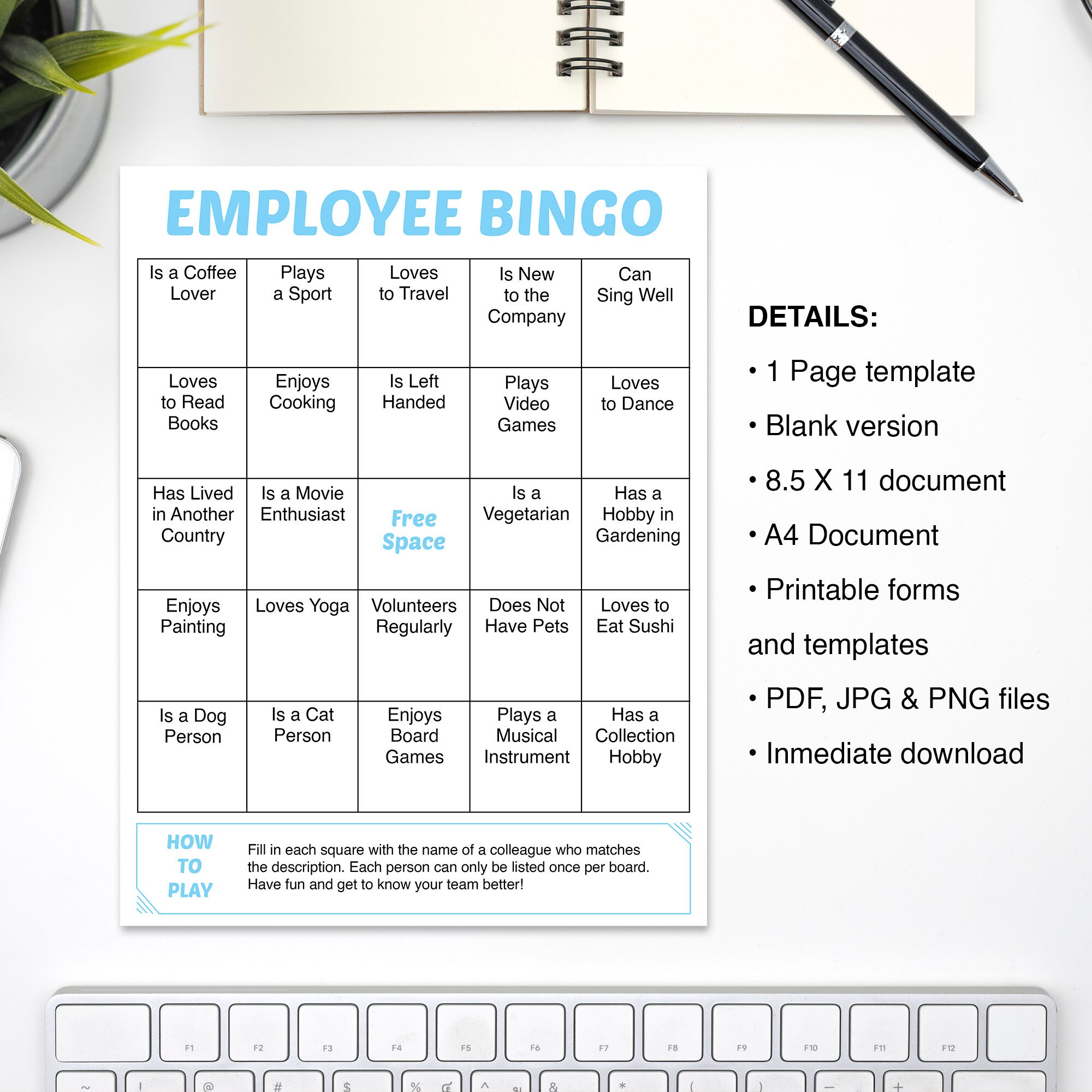 Interactive Team-building Bingo: Engage Employees and Co-workers With ...