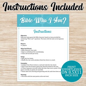 Who Am I? Bible Game - Fun Printable Christian Board Game for Youth ...