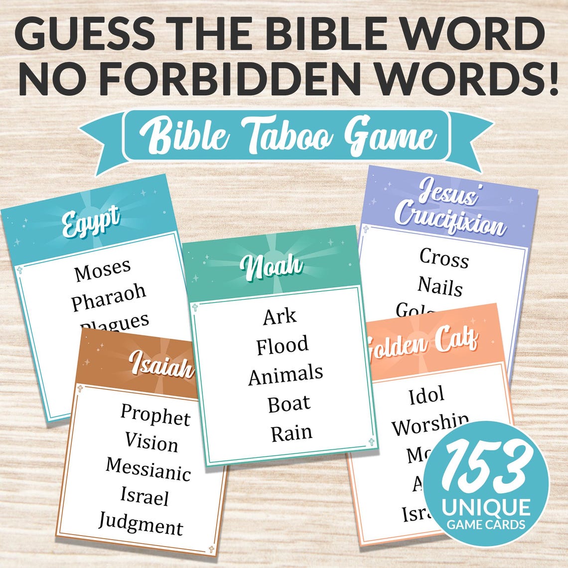 Bible Taboo Game: Fun Christian Kids Games Printable With Forbidden ...