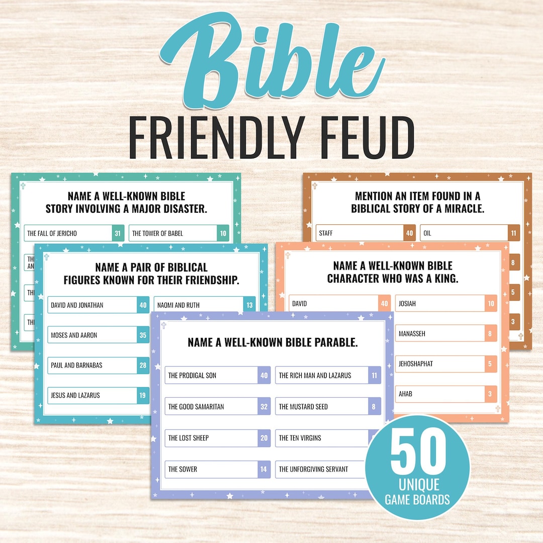 Bible Family Feud Game | Bible Feud Quiz | Kid-friendly Christian ...