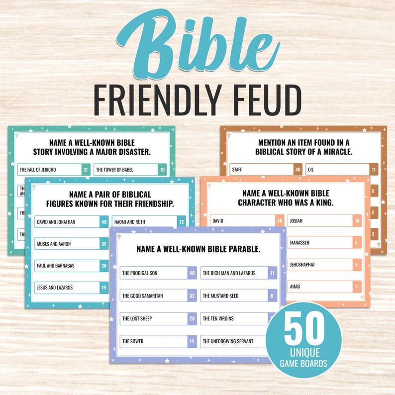 Bible Family Feud Game | Bible Feud Quiz | Kid-friendly Christian ...
