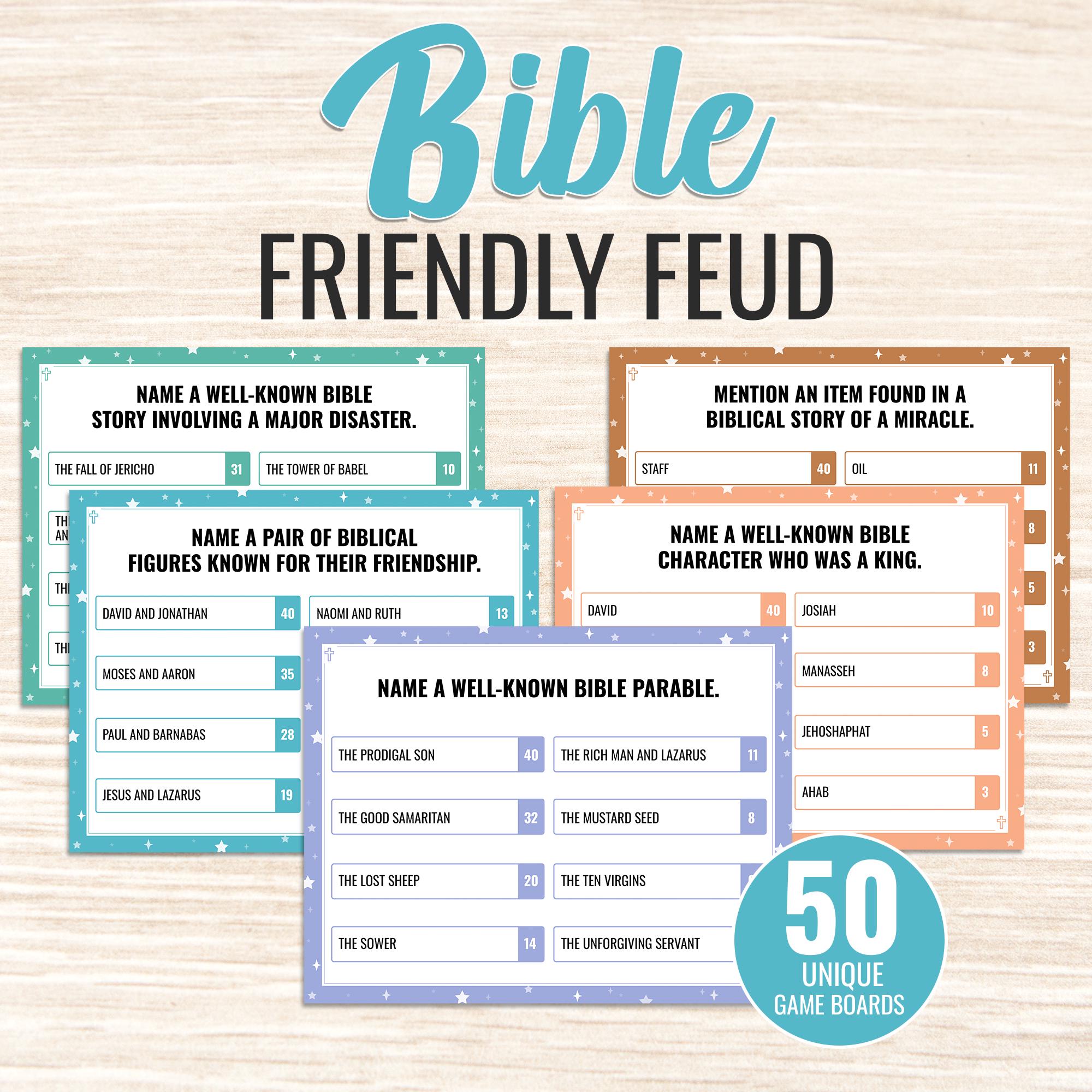 Bible Family Feud Game | Bible Feud Quiz | Kid-friendly Christian ...