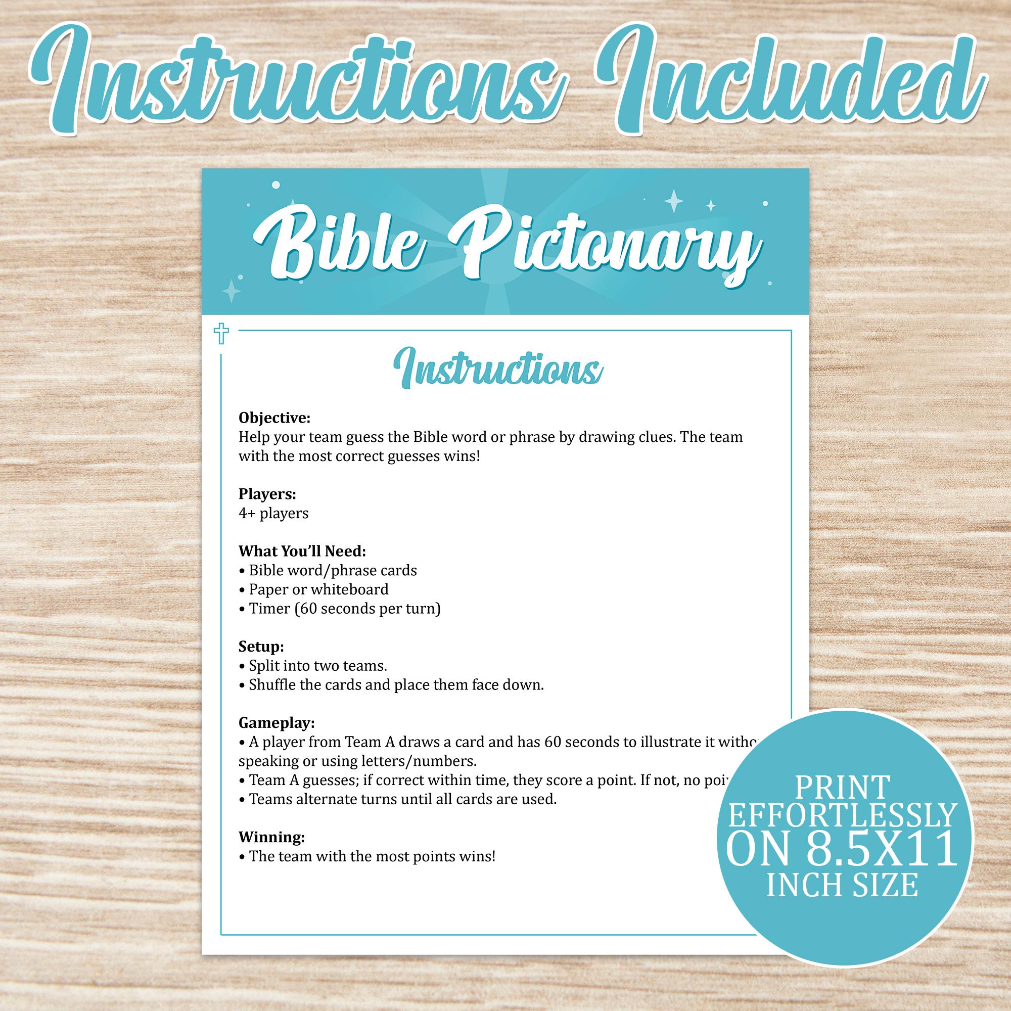 Christian Pictionary Game | Bible Pictionary Game | Fun Christian Board ...