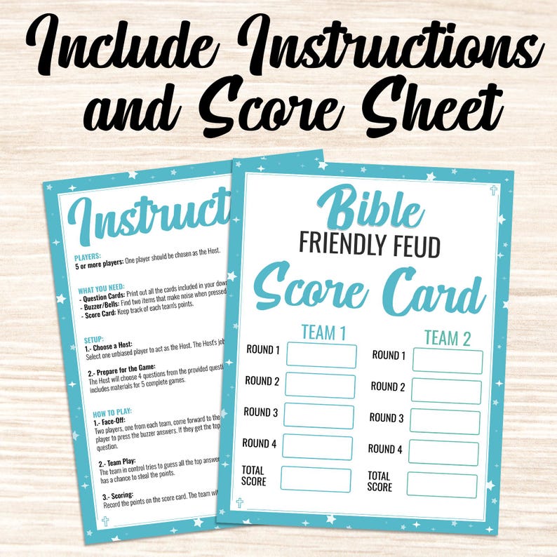 Bible Family Feud Game | Bible Feud Quiz | Kid-friendly Christian ...