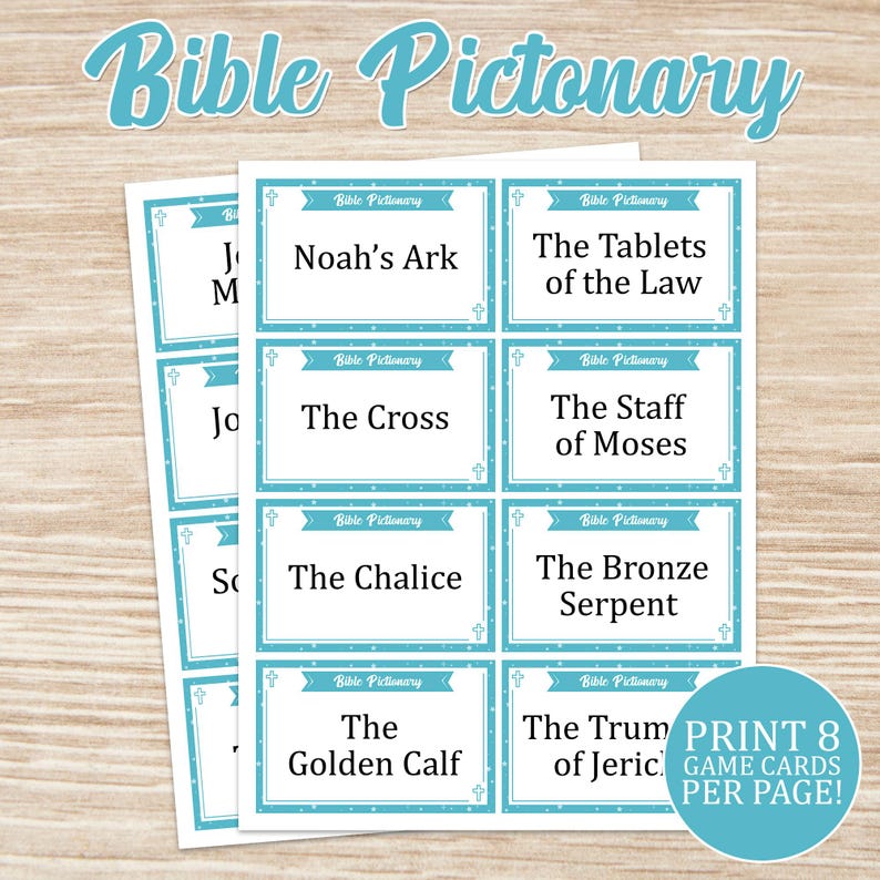 Christian Pictionary Game | Bible Pictionary Game | Fun Christian Board ...