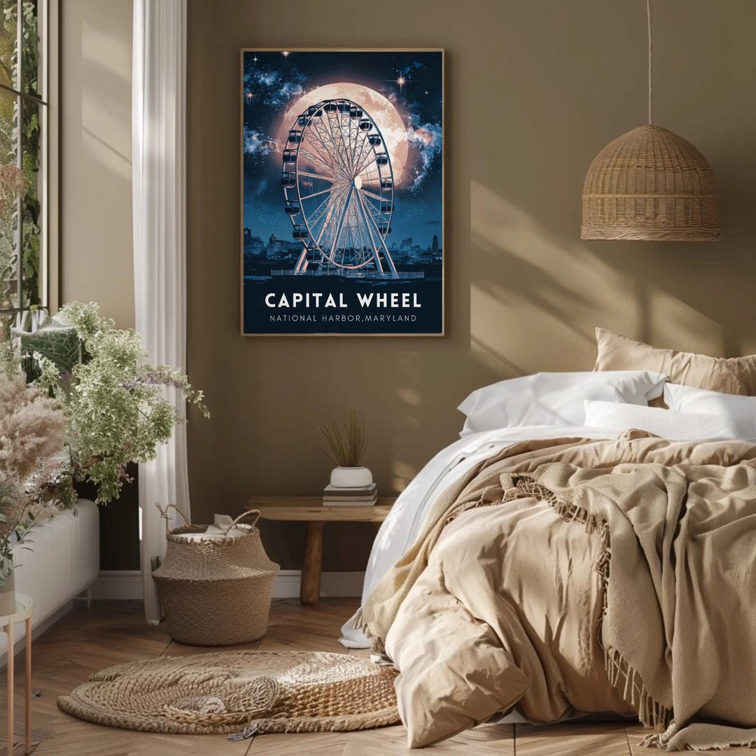 Capital Wheel at National Harbor Art Print – Enchanting Nightscape on ...