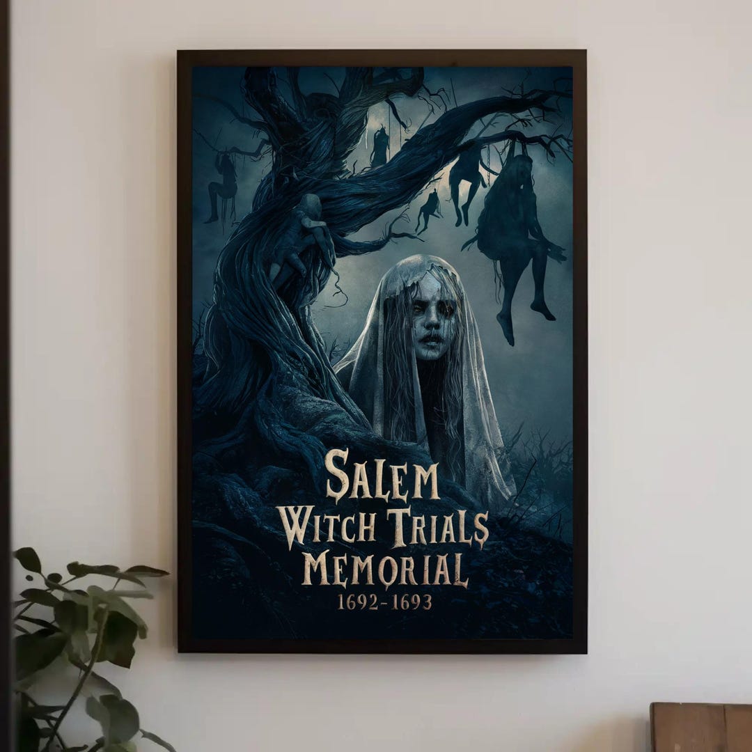 Salem Witch Trials Memorial Print – Haunting Tribute to 1692-1693 ...