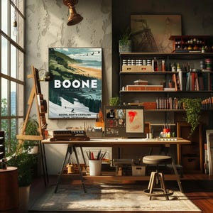 Boone, North Carolina Aluminum Travel Poster – Premium Wall Art - Etsy