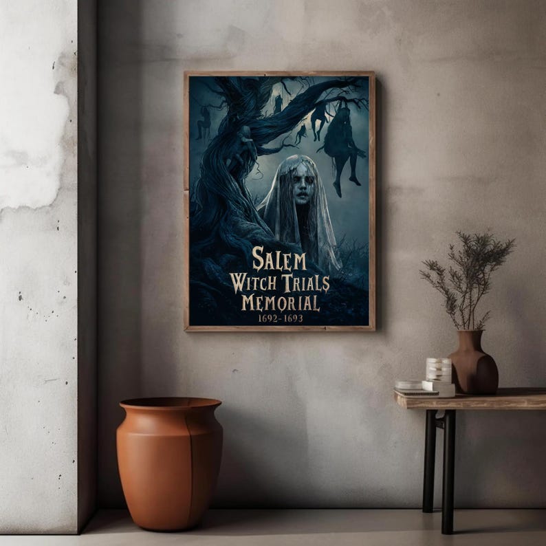 Salem Witch Trials Memorial Print – Haunting Tribute to 1692-1693 ...
