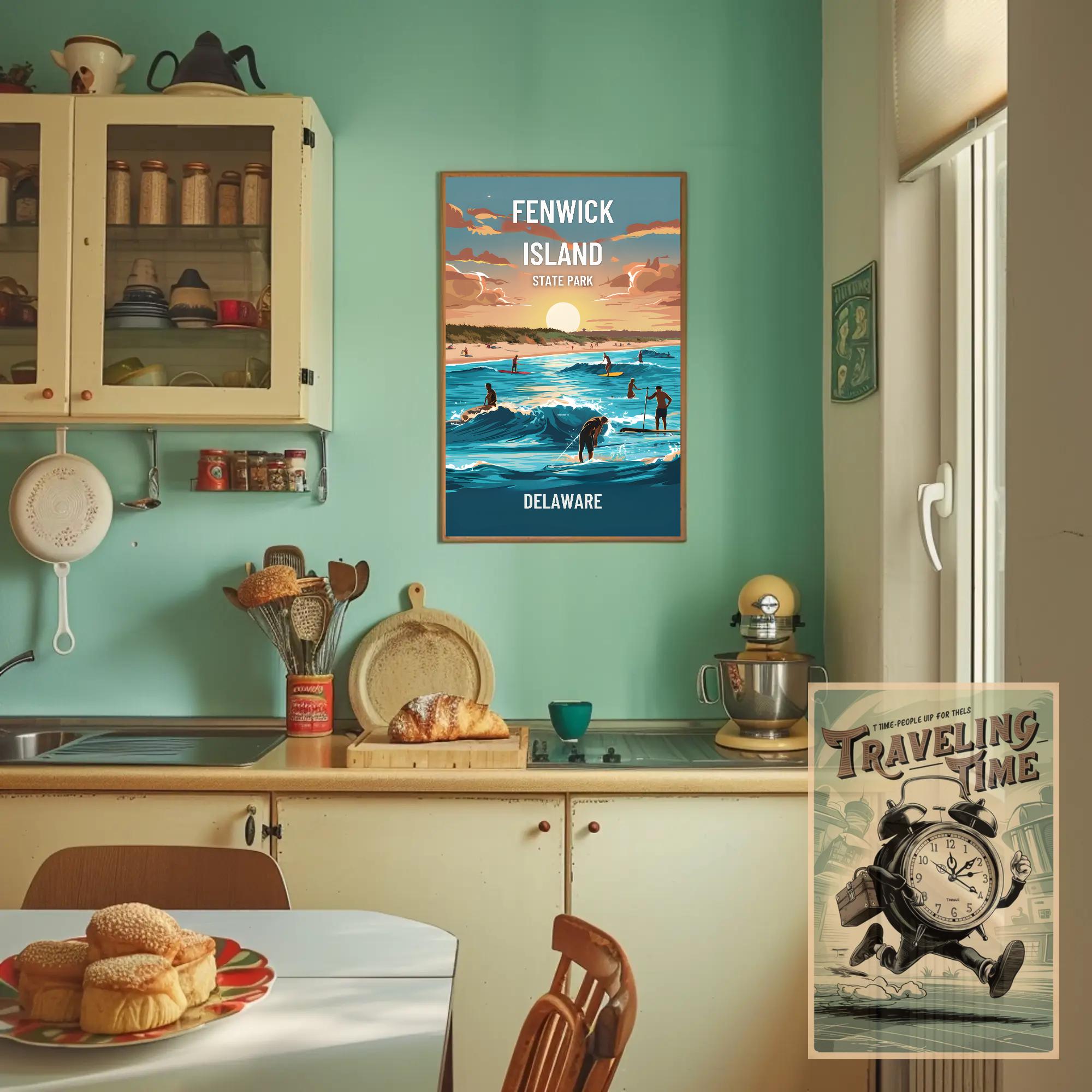 Fenwick Island State Park Poster – Delaware Beach Surf Wall Art ...