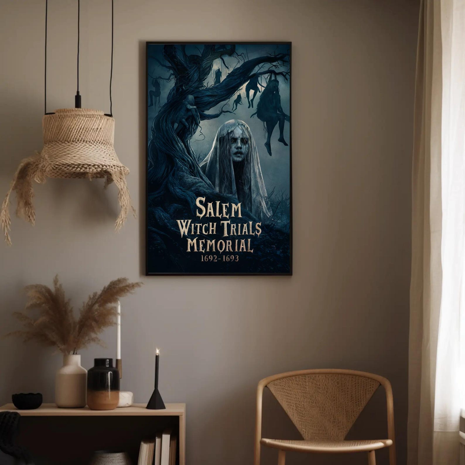 Salem Witch Trials Memorial Print – Haunting Tribute to 1692-1693 ...