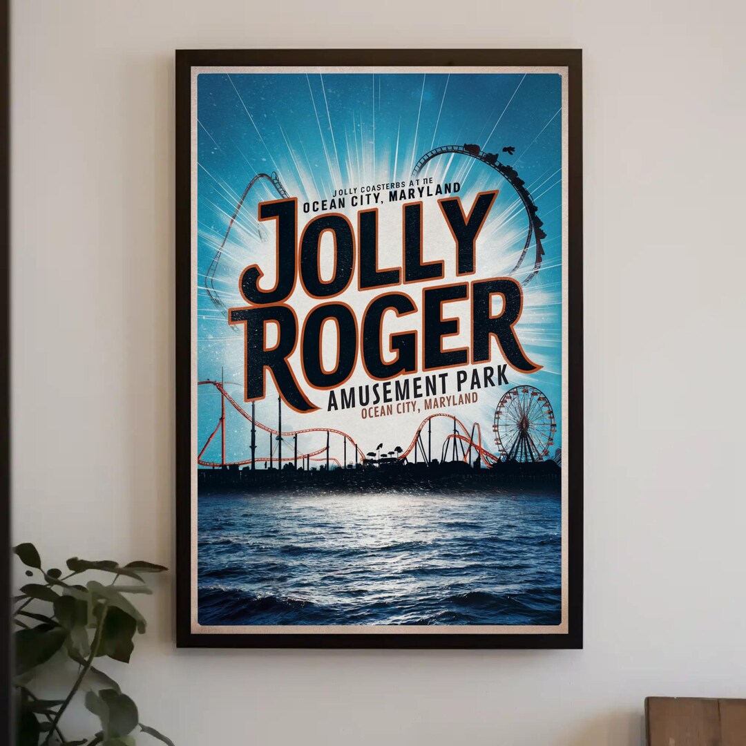 Jolly Roger Amusement Park Art Print – Thrilling Ocean City Maryland ...