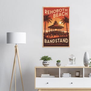 Rehoboth Beach Bandstand Poster | Premium Matte Paper Travel Print ...