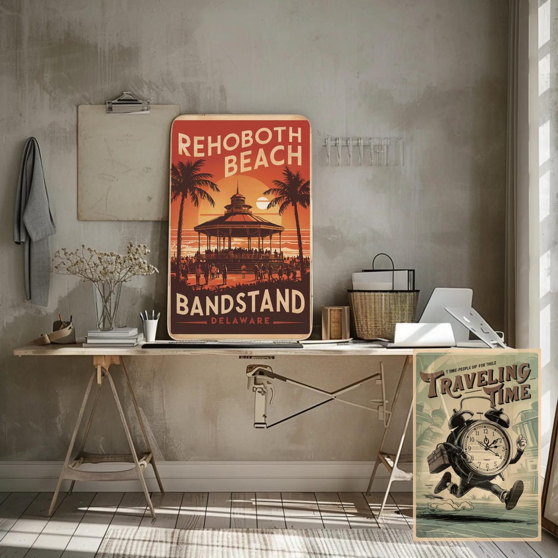 Rehoboth Beach Bandstand Poster | Premium Matte Paper Travel Print ...