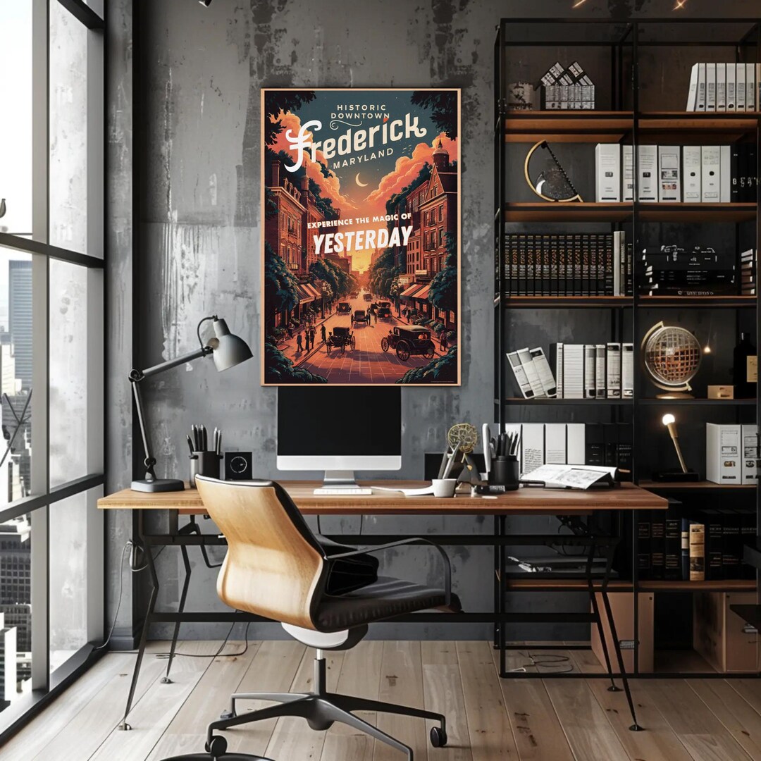 Vintage Charm of Historic Downtown Frederick | Premium Matte Paper ...