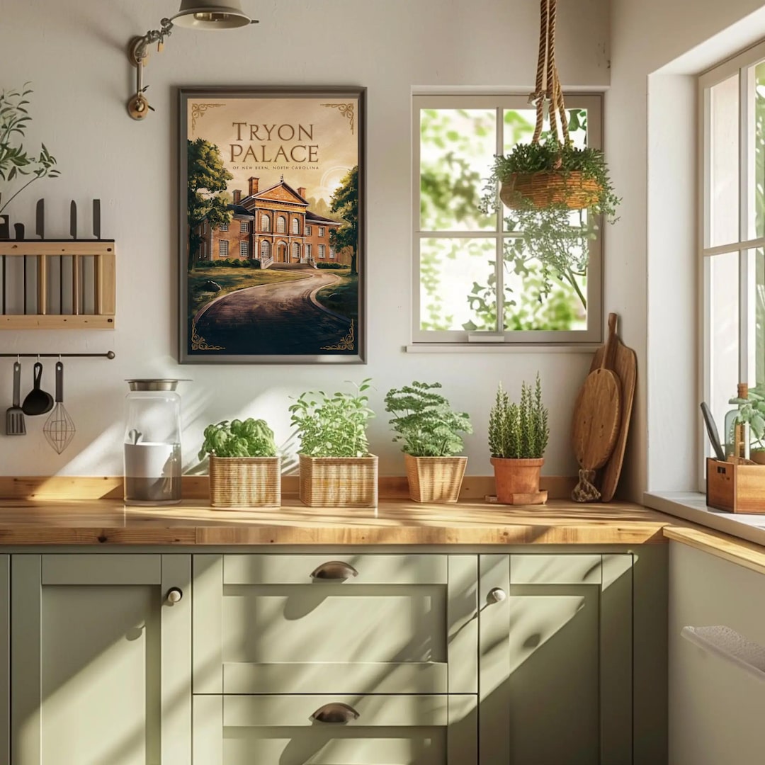 Tryon Palace Travel Poster – Premium Matte Paper Print of Historic New ...