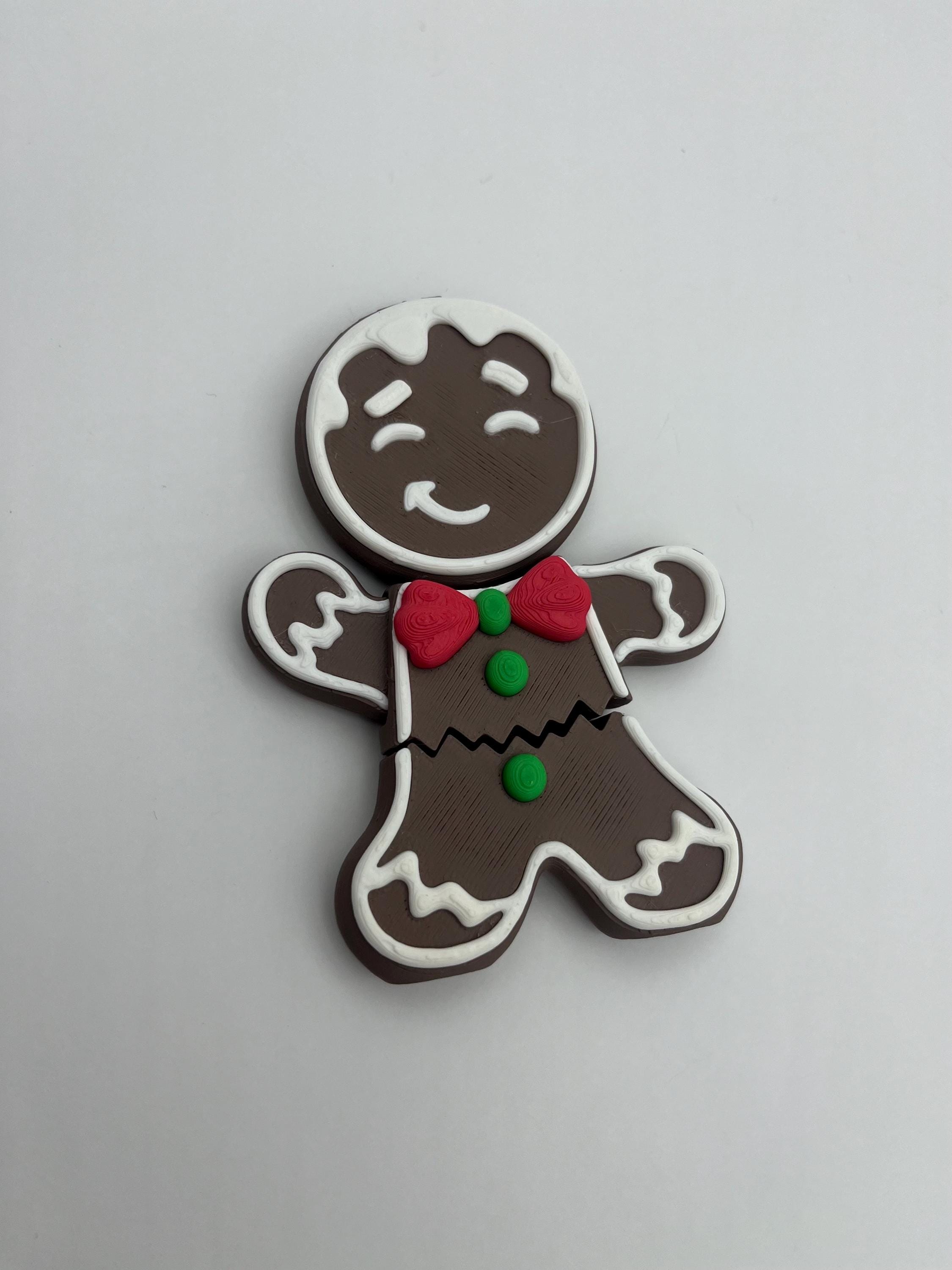 3D Printed Articulated Dancing Broken Gingerbread Man Cookie Christmas ...